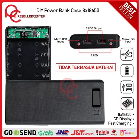 Jual PB CASE DIY 8PCS DIY Power Bank Case 8x18650 2 Port Display