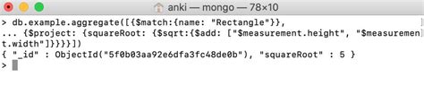 Opérateur MongoDB sqrt StackLima