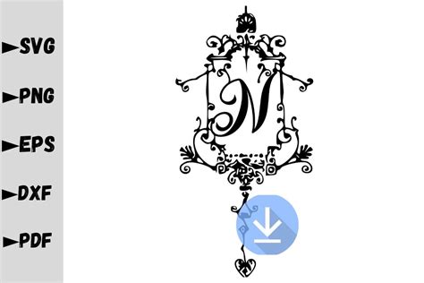 Monogram Letter N Monogram Svg Graphic By Jada Boutique Design