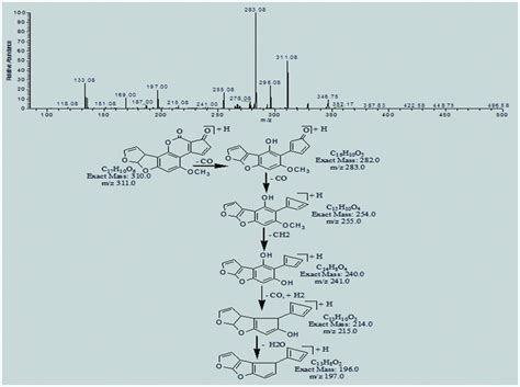 Msms Spectra And Fragmentation Pathway Of Degradation Product With