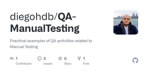 Github Diegohdbqa Manualtesting Practical Examples Of Qa Activities