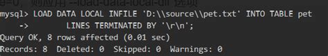 Error 3948 42000 Loading Local Data Is Disabled； This Must Be