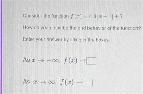 Solved Consider The Function Fx46x 17 How Do You Describe The