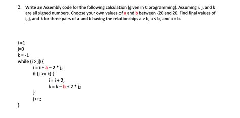 Solved Write An Assembly Code For The Following Chegg