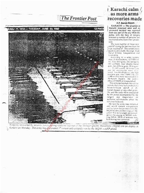 Operation Cleanup Against Mqm 1992 2 Download Free Pdf Politics