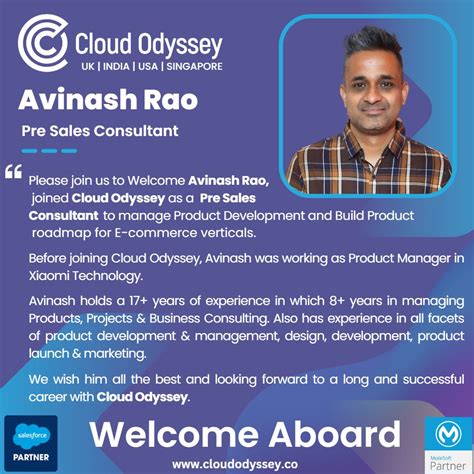 Cloud Odyssey On Linkedin Cloudodyssey Welcome Welcometotheteam Welcomeaboard Leadership