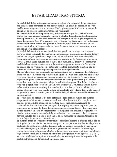 Glover Estabilidad Transitoria Pdf