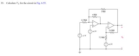 Solved 33 Calculate Vo for the circuit in Fig 6 55 2 ΚΩ 6 Chegg com