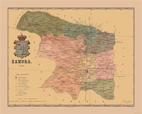 Mapa De La Provincia De Zamora 1900 De Francisco Pons Dibujo En Pdf