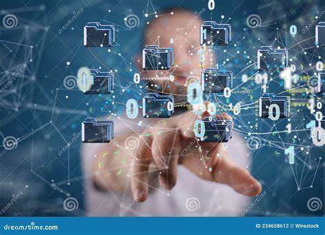 D Rendering Of A Cloud Storage System Floating In The Air Stock Photo Image Of Background