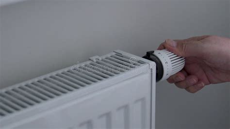 Homeowner Adjusting Thermostat On Radiator Stock Footage Video Of Heat Control 347824916
