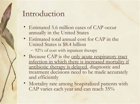 Community Acquired Pneumonia Cap Ppt