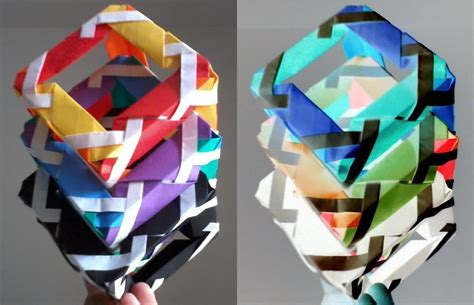 Origami Interlocked Cubes · An Origami Shape · Papercraft On Cut Out Keep