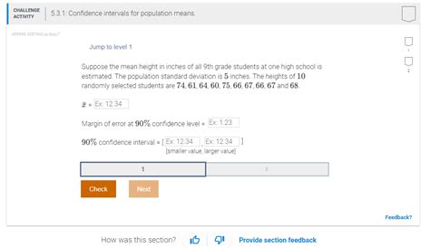Solved Suppose The Mean Height In Inches Of All 9th Grade