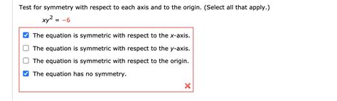 Solved Test For Symmetry With Respect To Each Axis And The