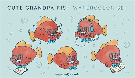 Baixar Vetor De Conjunto De Desenhos Animados De Animais Marinhos De