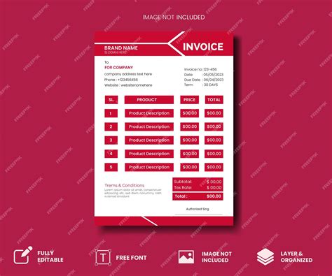 Premium Vector Geometric Architecture Project Invoice
