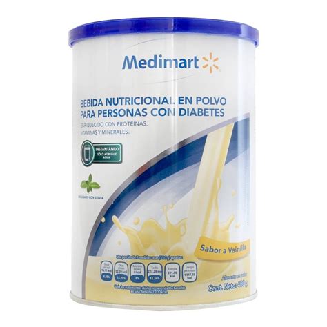 Bebida Nutricional En Polvo Medi Mart Para Diabetes Vainilla G Walmart