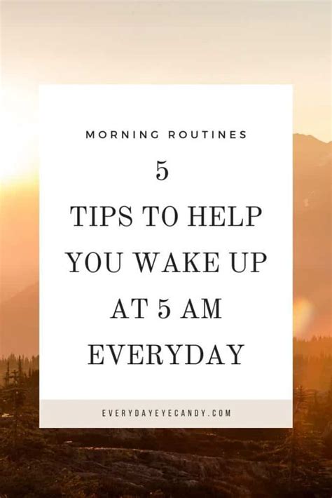 How To Wake Up At 5am Every Day Everyday Eyecandy