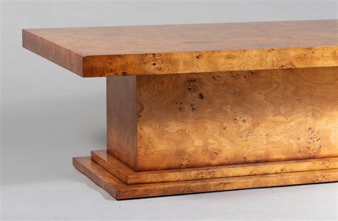 197080s Mid Century Modern Birdseye Maple Large Rectangular Coffee