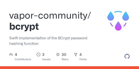 Github Vapor Communitybcrypt Swift Implementation Of The Bcrypt