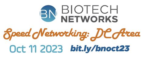 Biotech Networks Scientific Speed Networking Dc Area October 11th 2023
