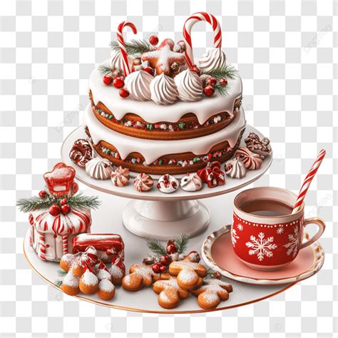축제 크리스마스 케이크와 사탕 지팡이가 달린 과자 전시 크리스마스 케이크 축제 디저트 명절 간식 Png 일러스트 및 이미지 에 대한 무료 다운로드 Pngtree