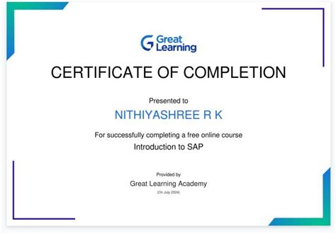 Nithiyashree R K On Linkedin Greatlearningacademy Greatlearning Glacertificate