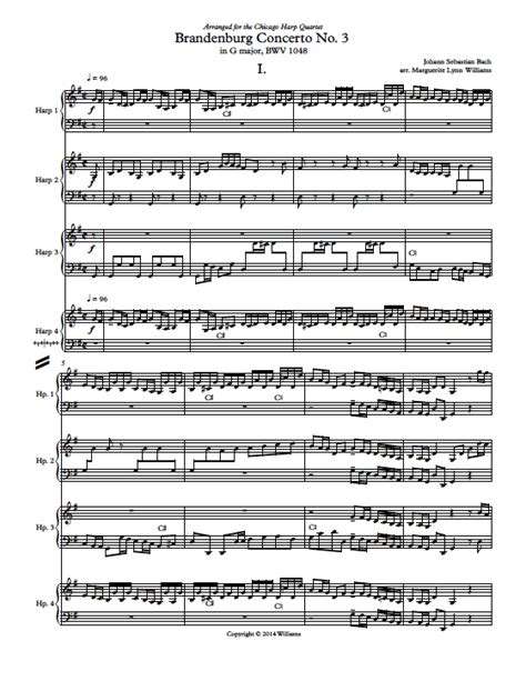 Brandenburg Concerto No 3 Harp Column Music