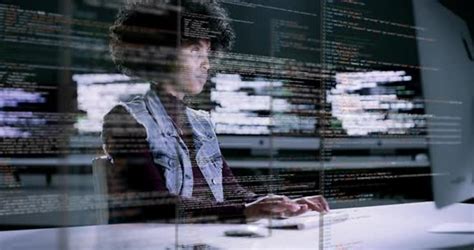 Man Programming And Coding At Night On Dashboard For Computer Software