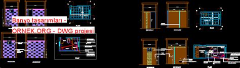 Banyo tasarımları dwg projesi Autocad Projeler