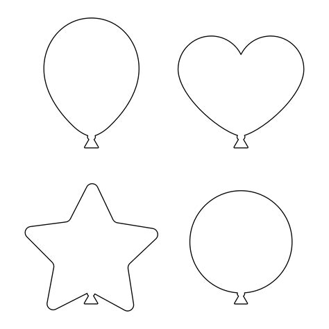 Balloon Printable Template Free For Commercial Use High