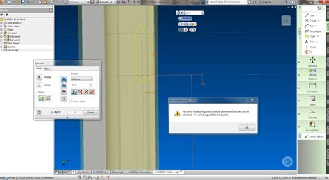 Solved Unable To Extrude No Valid Close Region Autodesk Community