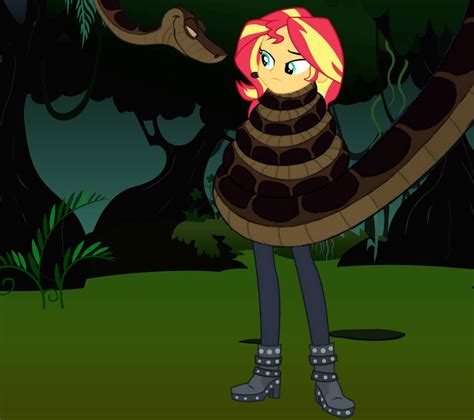 Kaa And Sunset Shimmer By Tyriuskishayinew16 On Deviantart
