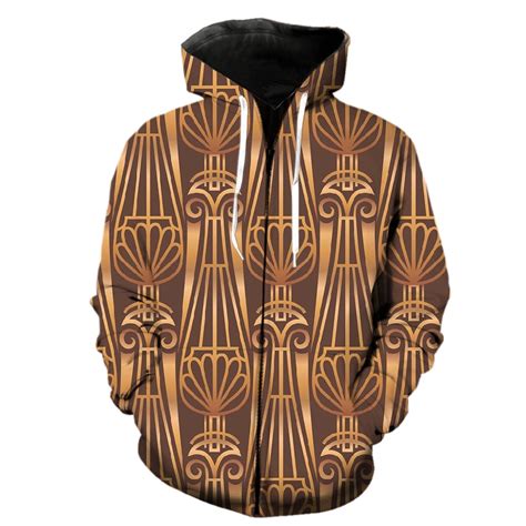 Abstract Geometric Patterns Mens Zipper Hoodie 3d Printed Streetwear