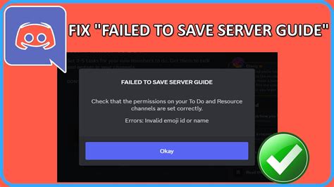 How To Fix Failed To Save Server Guide On Discord Fix Discord