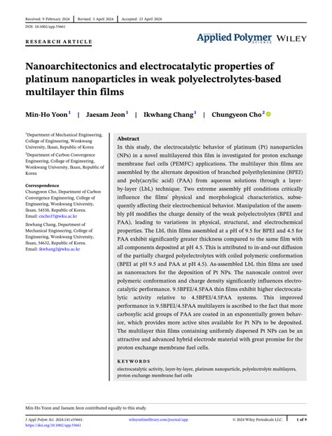 Nanoarchitectonics And Electrocatalytic Properties Of Platinum