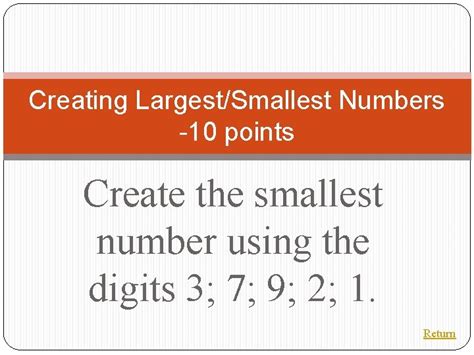 Renaming Creating SmallestLargest Numbers Comparing Numbers Time Rounding
