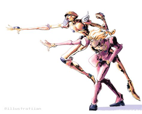 Gold Experience By Ian Hung Illustratiian R Stardustcrusaders