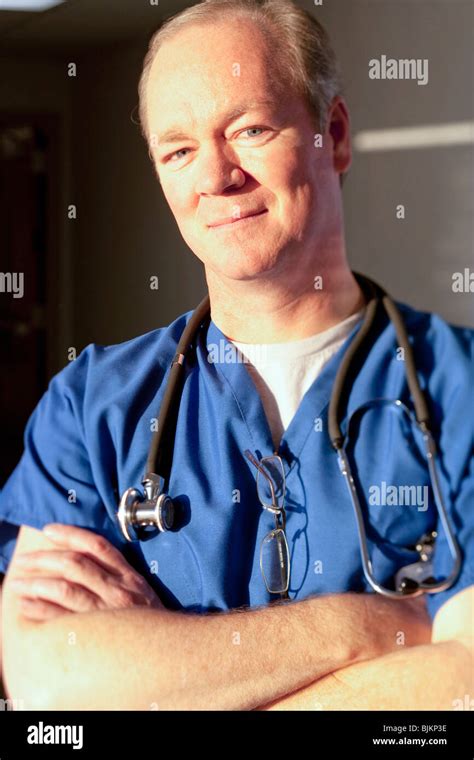 Hospital Worker Posing Stock Photo Alamy
