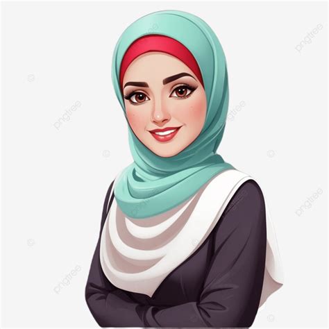 Beautiful Muslim Woman In Hijab Isolated On White Background Vector