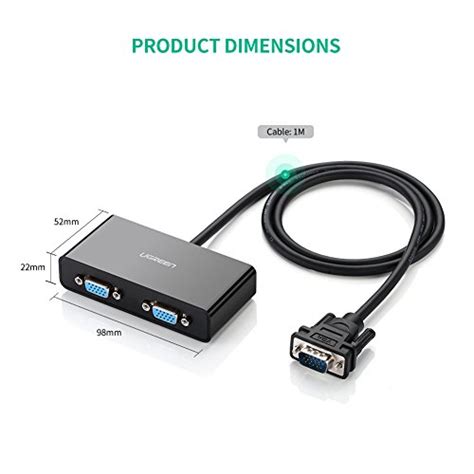 Ugreen Vga Splitter 1 In 2 Out Screen Duplication Support Mirror Mode