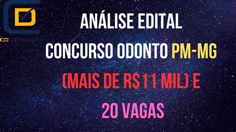 Análise Edital Concurso Odontologia Pm Mg Youtube