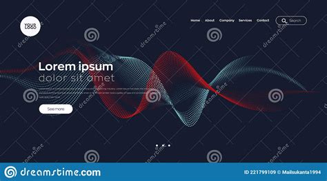 Wave Vector Element With Abstract Colorful Gradient Lines For Website Banner And Brochure