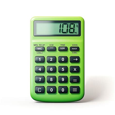 Premium Vector Green Color Calculator Gradient Vector White Background I