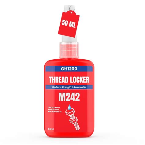 Gh1200 50ml Red Thread Lock Medium Strength For Nuts Bolts