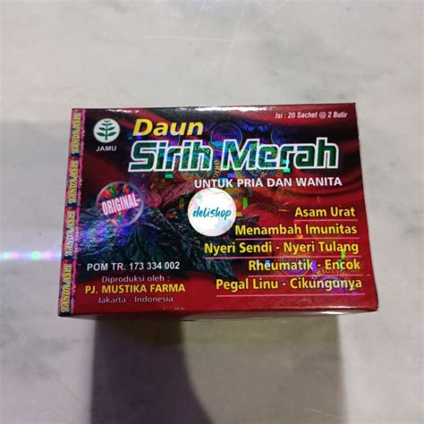 Jual Kapsul Daun Sirih Merah Obat Asam Urat Encok Nyeri Sendi Pegel