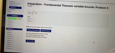 solved integration fundamental theorem variable bounds