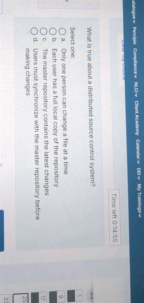 What Is True About A Distributed Source Control System Select One A