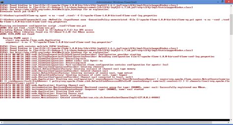 Apache Flume Not Stuck At Start In My First Installation On Windows Stack Overflow